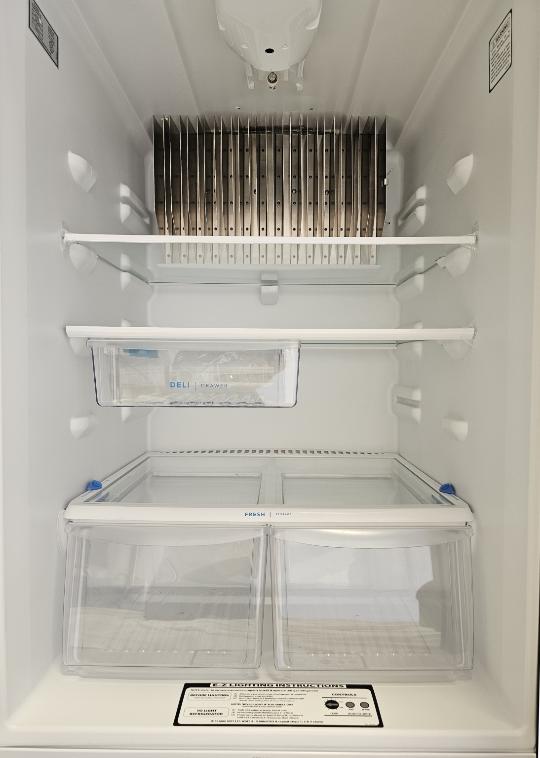 EZ Freeze 21 Cubic Foot Stainless Steel Gas Refrigerator